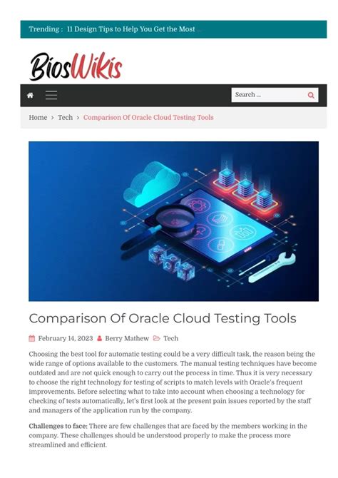 Ppt Comparison Of Oracle Cloud Testing Tools Powerpoint Presentation Id 12113098