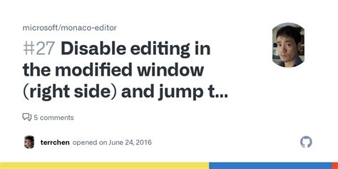 Disable Editing In The Modified Window Right Side And Jump To First