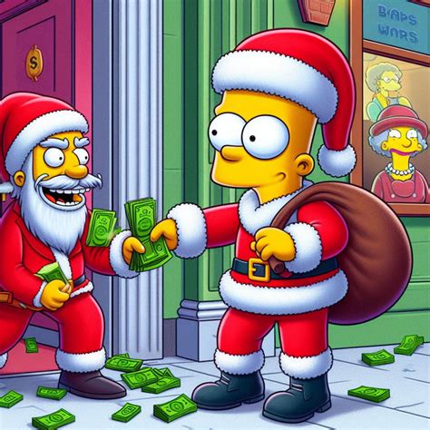 Bart Simpson Dressed As Santa Robbing A Bank 2 By Jesse220 On Deviantart