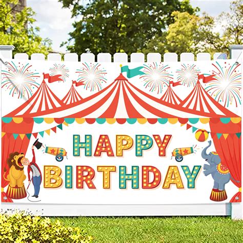 Katchon Xtralarge Carnival Happy Birthday Banner 72x44