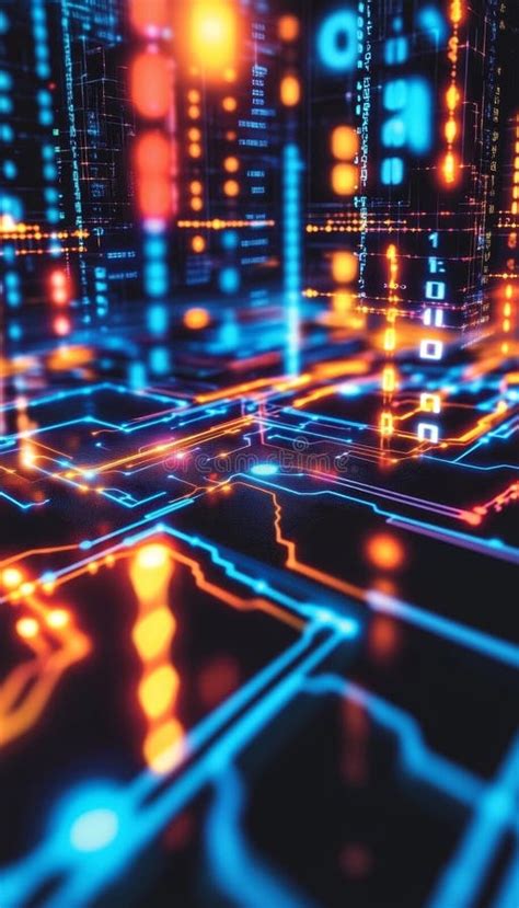 abstract colorful technology background 3d rendered illustration of