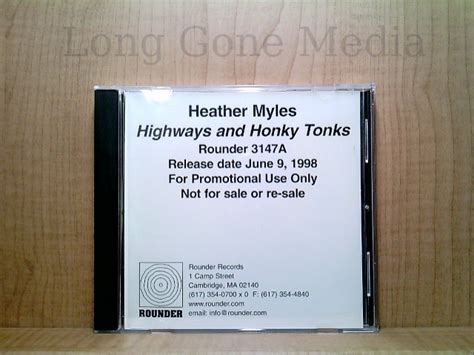 Highways And Honky Tonks By Heather Myles Cd Promo Ebay