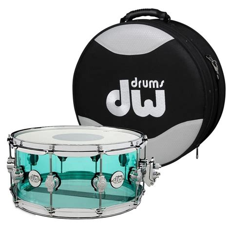 Dw Design Series 14 X 65 Acrylic Snare Drum And Case Sea Glass Na