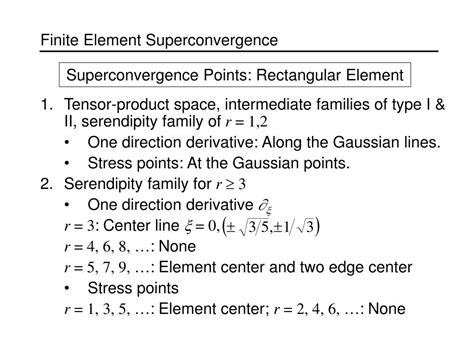 PPT Superconvergence Points In Finite Element Method PowerPoint Presentation ID