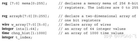 10Verilog 2005标准篇数组array声明 知乎 10Verilog 2005标准篇数组array声明 知乎
