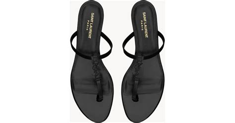 Saint Laurent Cassandra Slides In Black Lyst Uk