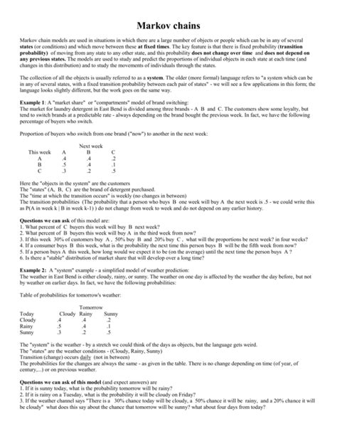 markov chains