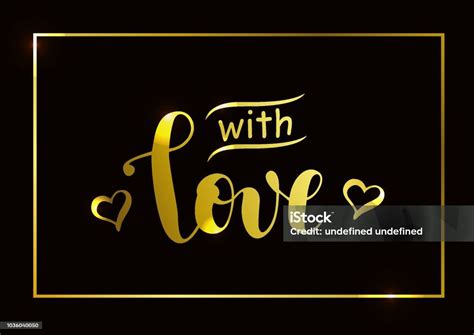 황금에 사랑으로 서 글자의 어두운 갈색 바탕에 하트 장식 갈색에 대한 스톡 벡터 아트 및 기타 이미지 갈색 공휴일 금색