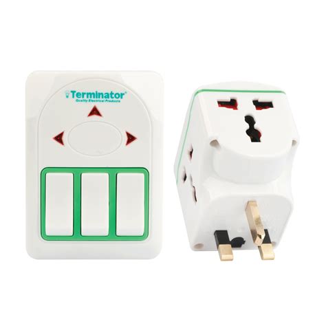 3 Way Universal Multi Adaptor With Individual Switches Indicators