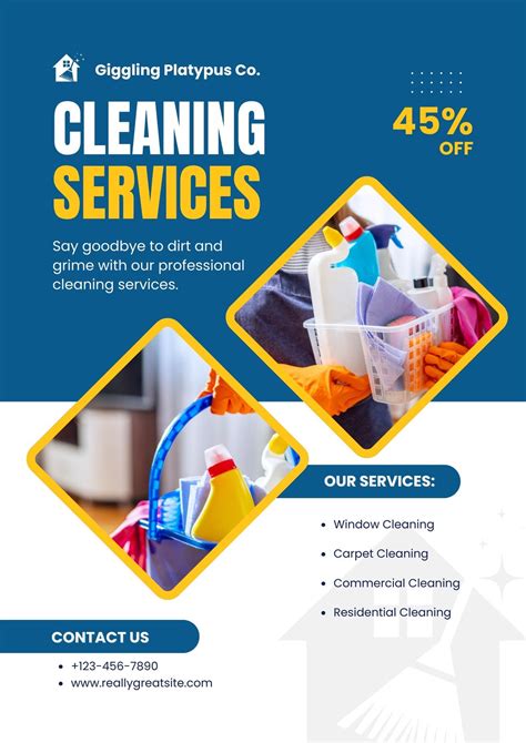 Fee Printable Cleaning Flyers Commercial Cleaning Flyers Designs