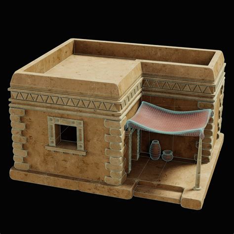 3d Model Egyptian Arab Desert House Hut Clay Cottage Shelter Collection