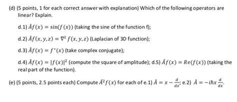 solved 5 operators 20 points total a 4 points compute