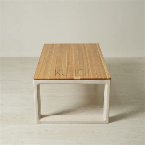 Модний естетичний прямокутний кавовий стіл ОС О для зони очікування Kulick Wood