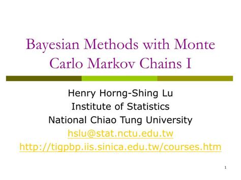 Ppt Bayesian Methods With Monte Carlo Markov Chains I Powerpoint Presentation Id1296828
