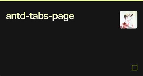 Antd Pro Page Tabs Examples CodeSandbox