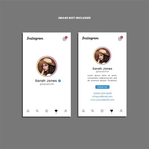 Plantilla Psd De Diseño De Tarjeta De Visita Estilo Instagram Archivo