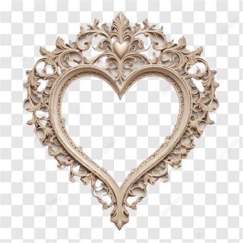 A Beautifully Ornate Heart Shaped Frame Crafted Heart Shaped Frame