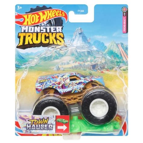 Hot Wheels 1 64 Monster Trucks Psycho Delic 6 6 Town Hauler Vehicles