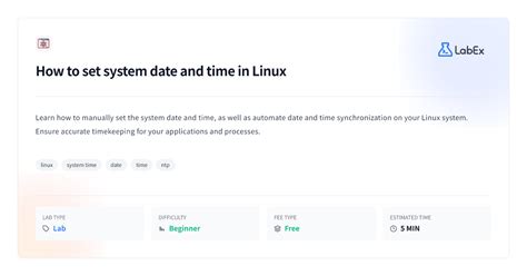 how to set system date and time in linux labex