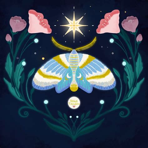 Magical Moth Illustration