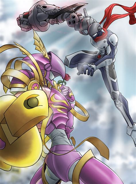 Lordknightmon And Justimon Digimon Drawn By Laser Akirawai Danbooru