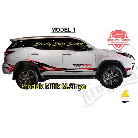 List Stripe Mobil Toyota Fortuner Stiker Sticker Toyota Fortuner Trd
