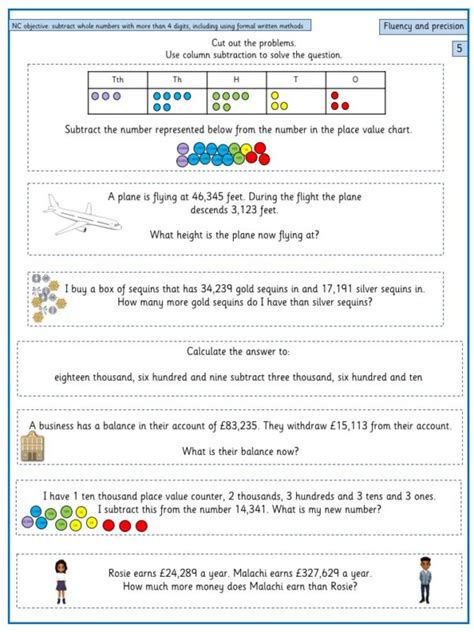 Add Or Subtract Whole Numbers With More Than 4 Digits Including Using Formal Written Methods