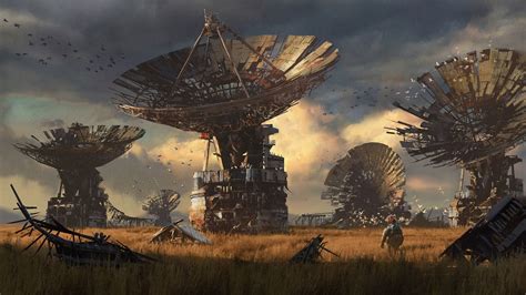 Broken Space Antennas 1920 X 1080 Post Apocalyptic Art Apocalypse