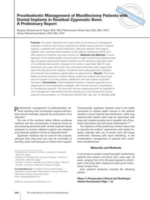 Prosthodontic Management Of Maxillectomy Patients With Dental Implants
