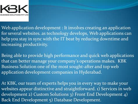 Ppt Web Application Development In Hyderabad Powerpoint Presentation