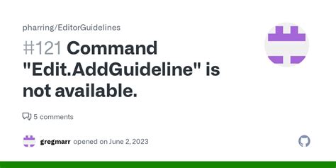 Command Edit AddGuideline Is Not Available Issue Pharring EditorGuidelines GitHub