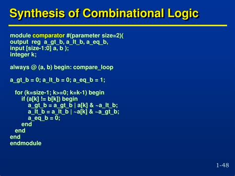 Ppt Coe 405 Synthesis Of Combinational And Sequential Logic Powerpoint Presentation Id9610990