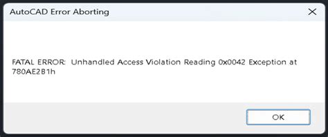 Fatal Error Unhandled Access Violation Reading When Importing Dgn