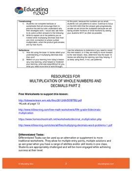 MULTIPLYING DECIMALS LESS THAN 1 USING BASE 10 BLOCKS PART 2 TpT