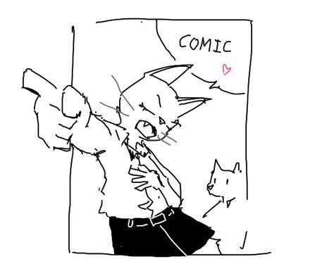 A Cute Anthropromorphic Cat In A Love Comic Drawception