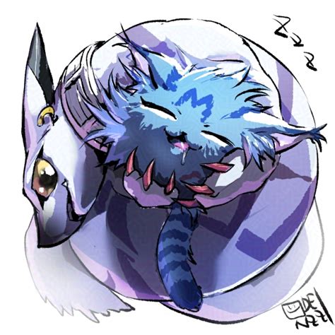 Kudamon And Wanyamon Digimon Drawn By Oden Odenzzi Danbooru