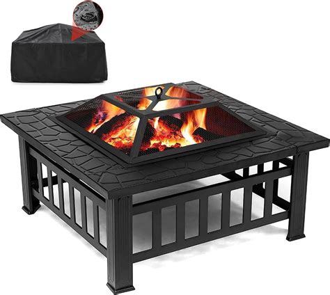 Shinpt 32 Camping Fire Pit Table For Outdoor Heating Entertaining And