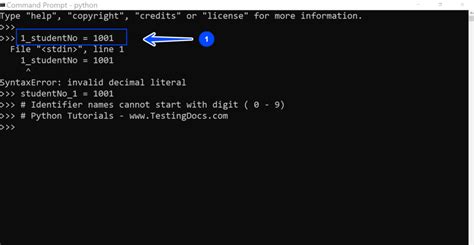 Python Identifiers Testingdocs