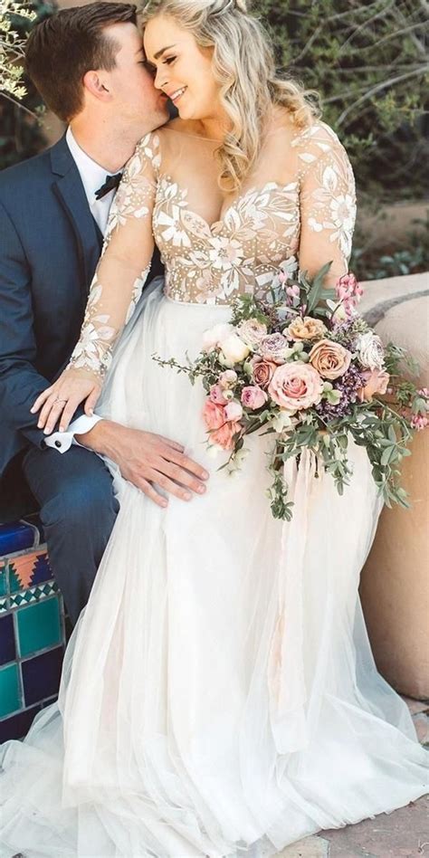 Unique Plus Size Wedding Dresses With Sleeves Ines Tc W421