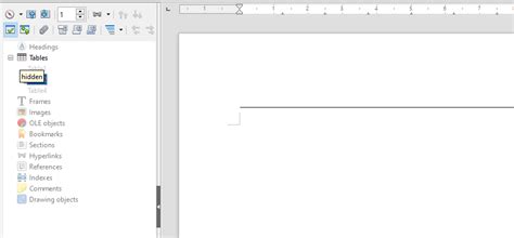 Writer Document With Greyed Out Table Numbers In Navigator Pane English Ask LibreOffice