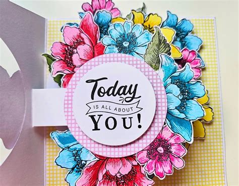 Amazing Rotating Card No Fancy Dies Needed Positivelypapercraft Pop Up Card Templates