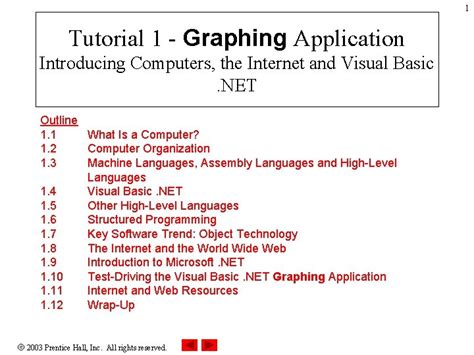 1 Tutorial 1 Graphing Application Introducing Computers The