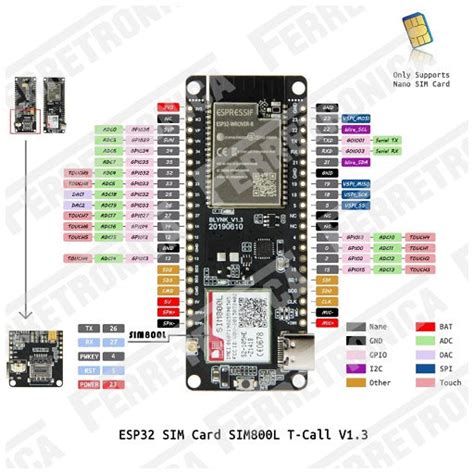 Modulo Wifi Bluetooth Esp32 Con Gprs Sim800 Gsm V13 Ttgo T Call
