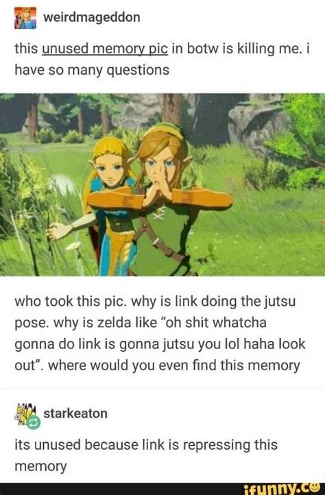 E Weirdmageddon This Unused Memom Pic In Botw Is Killing Me I Have So
