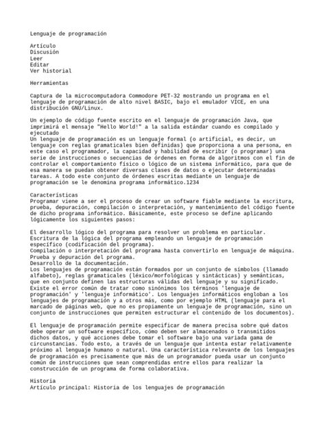 lenguaje de programación pdf lenguaje de programación