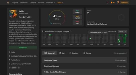 Leetcode Codingpractice Learningjourney Consistenteffort Yazhini