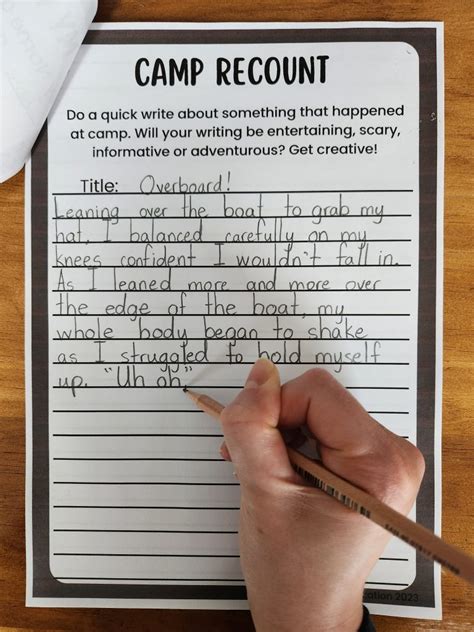 Free School Camp Reflection Booklet