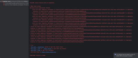 [intellij] could not move temporary workspace 오류 해결