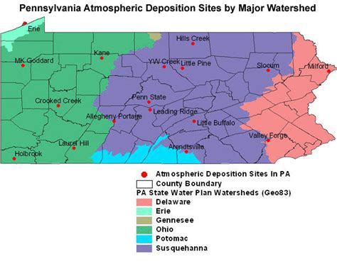 Acid Rain And Mercury Sites And Data Department Of Environmental