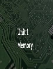 Comptia Aplus Guidednotes Unit Memory Pdf Unit Memory Memory Technologies Of Random